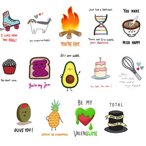 Punny Valentines - Digital Set - Etsy