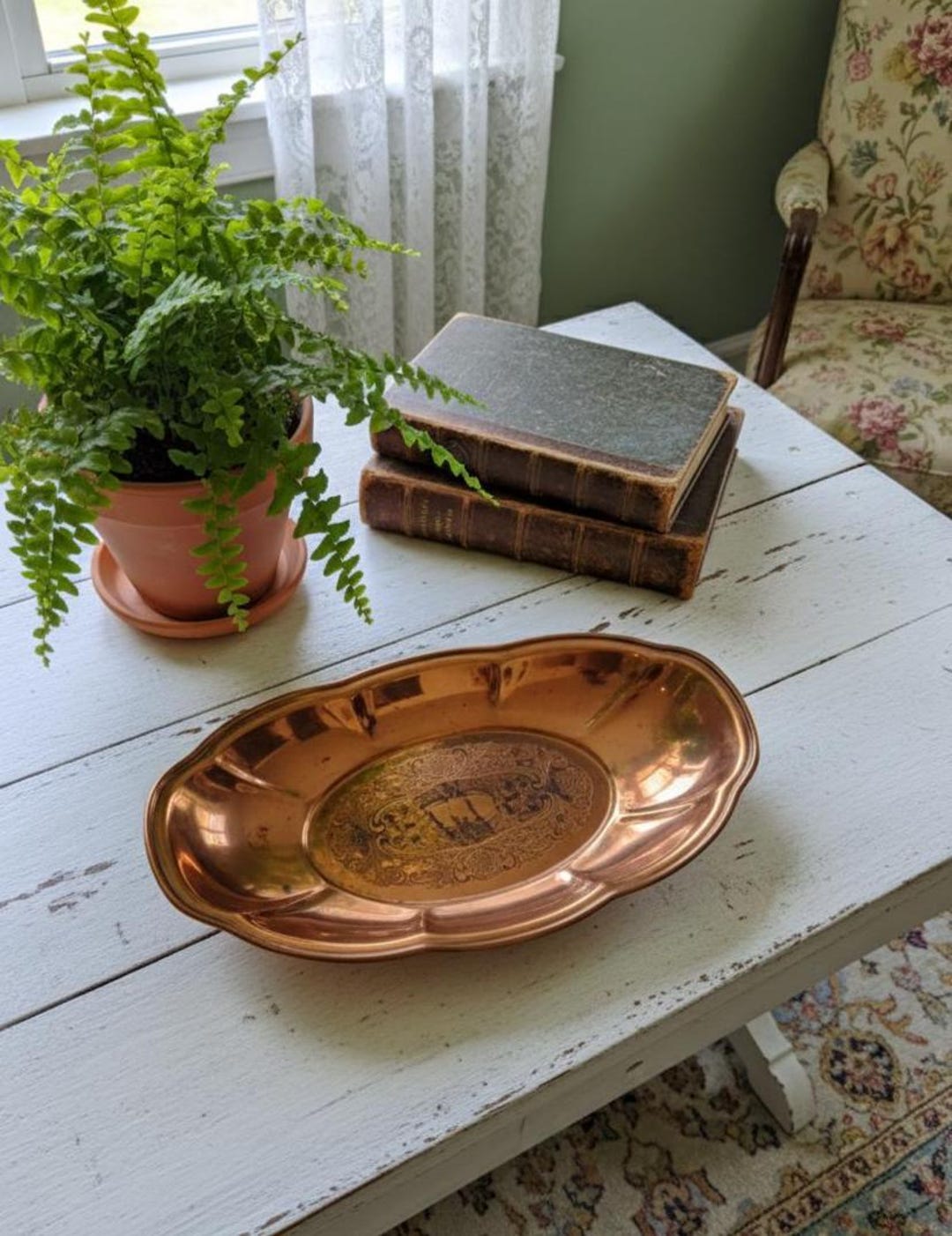 Vintage Coppercraft Guild Etched Copper Tray - Etsy