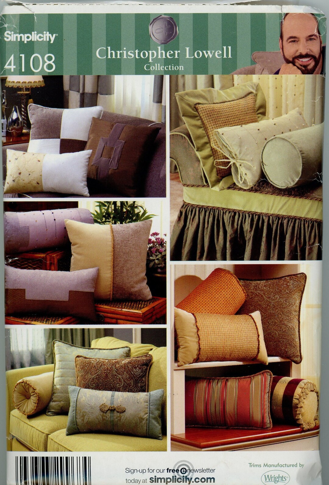Decorative Bolsters and Throw Pillows Simplicity Pattern 4108 ...