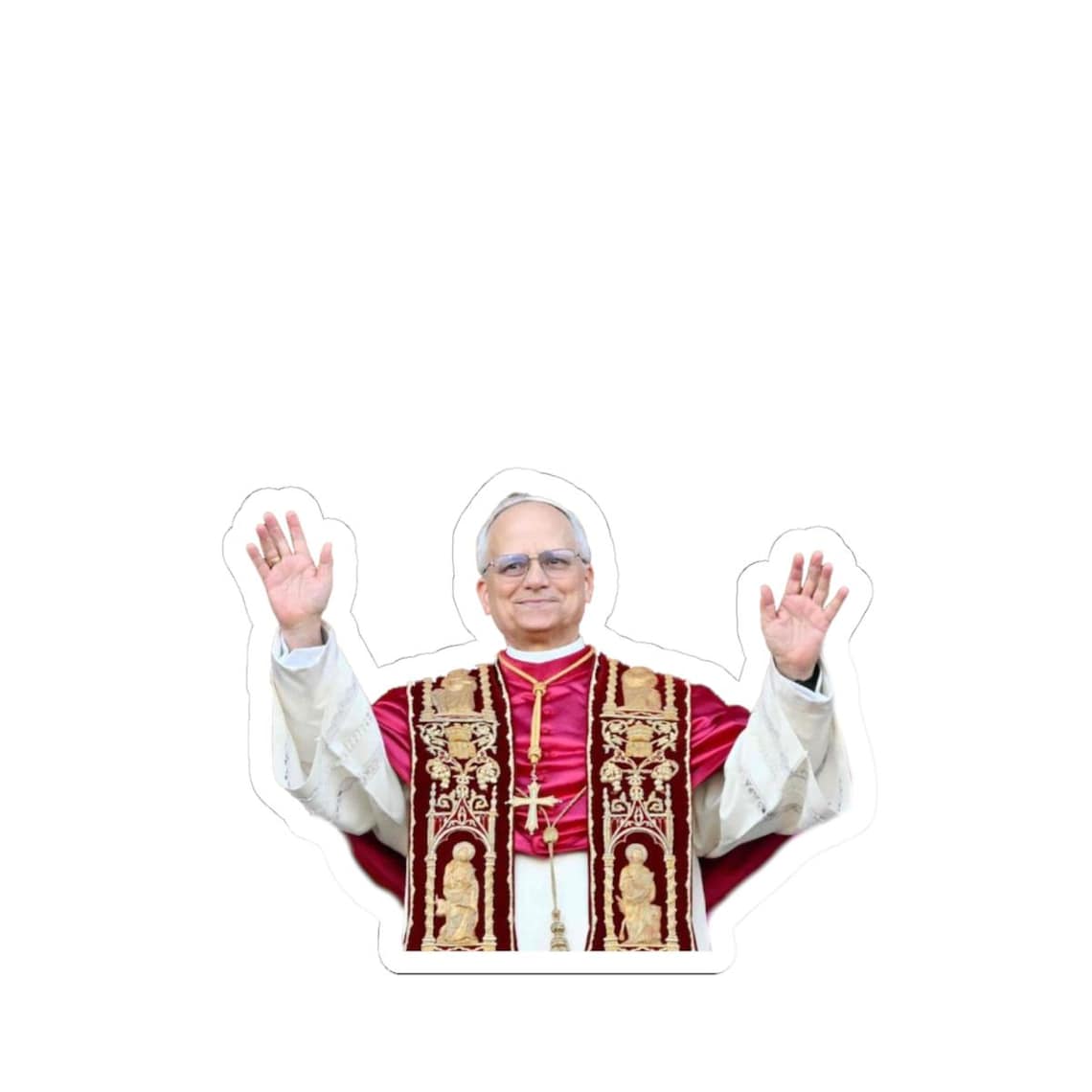 Pope Leo XIV Sticker, Religious Cut Sticker, Faithful Decal, Catholic ...