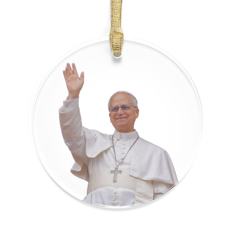 Pope Leo XIV Acrylic Ornament, Religious Christmas Decor, Catholic ...