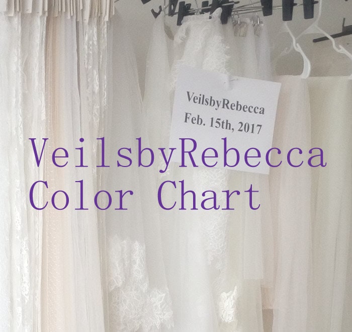 New Color Chart/color Swatch for Wedding Veils of Veilsbyrebecca - Etsy