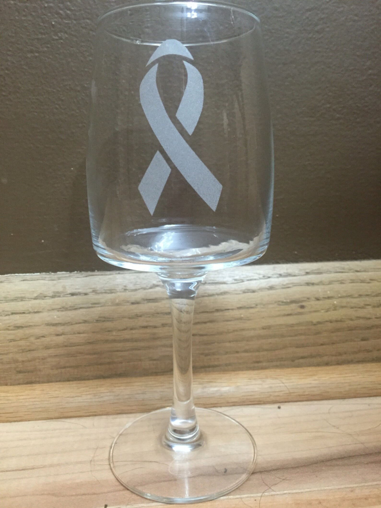 Breast Cancer Ribbon Wine Glass Breast Cancer Survivor Gift - Etsy