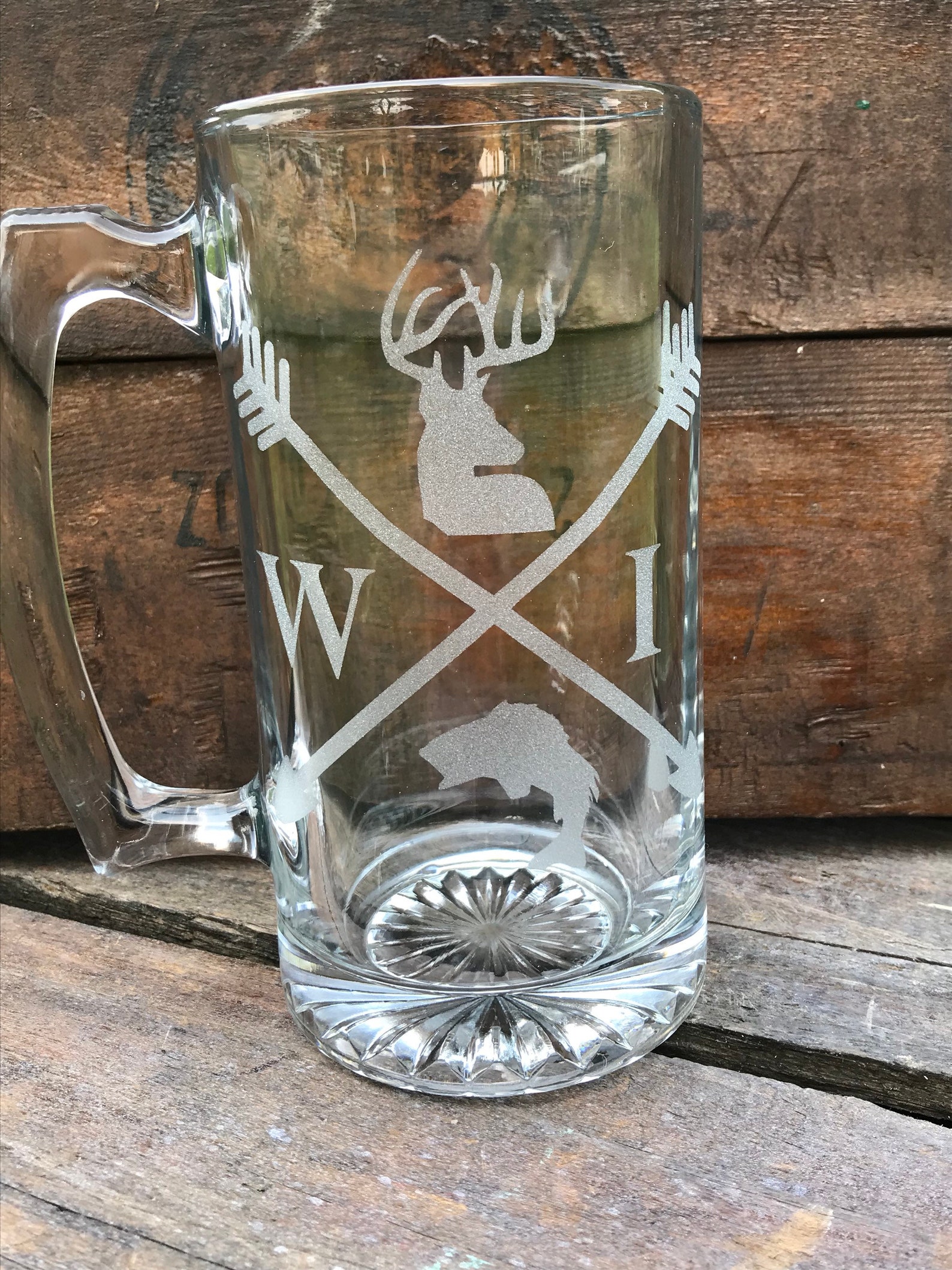 Hunting and Fishing Beer Mug Hunter Gift Fisherman Gift - Etsy