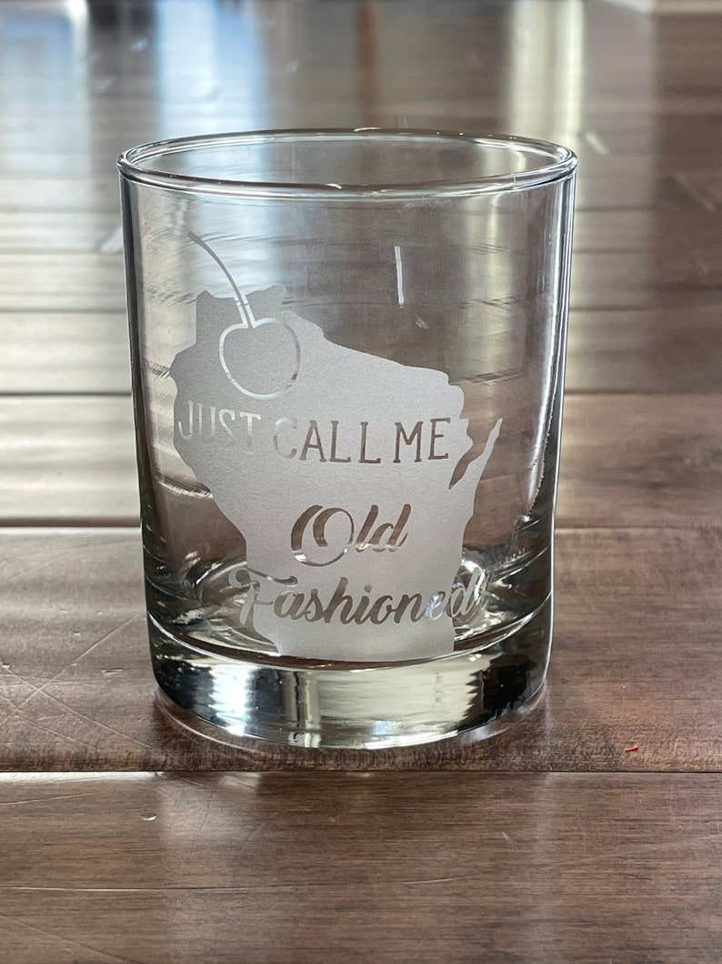 Wisconsin Whiskey Glass Whiskey Old Fashioned Bourbon Old | Etsy