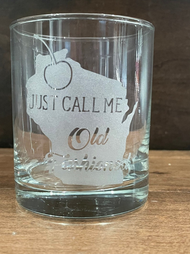 Wisconsin Whiskey Glass Whiskey Old Fashioned Bourbon Old - Etsy