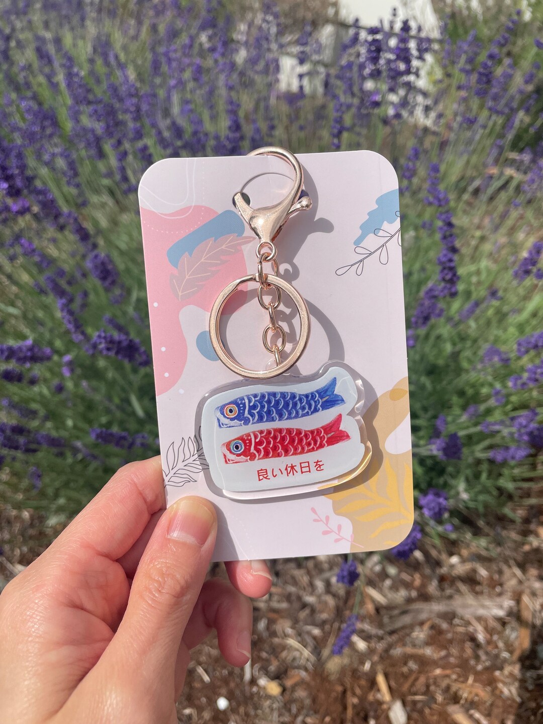 Koi Fish Keychain| Japanese Aesthetic Keychain | Acrylic Keychain ...