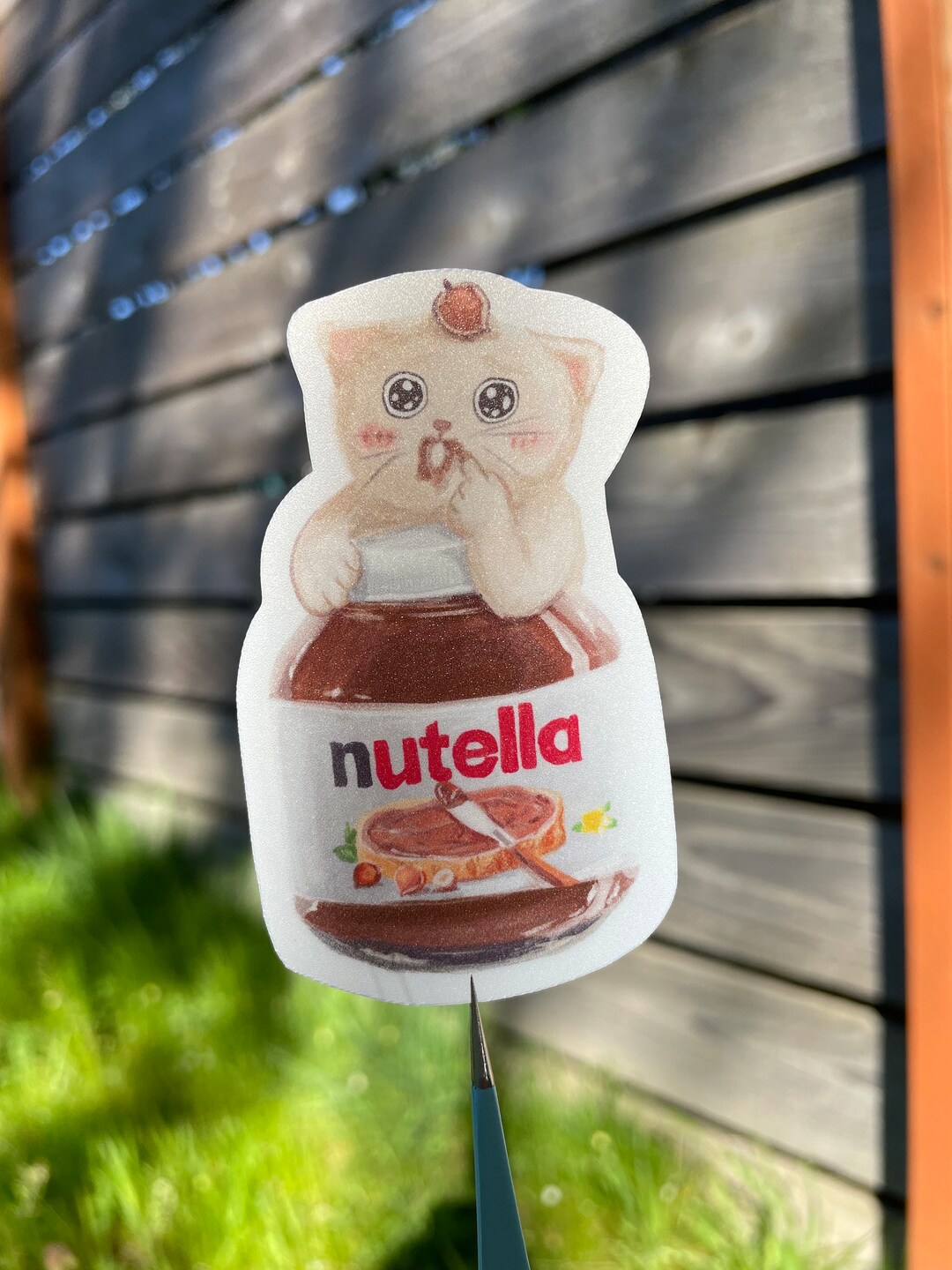 Nutella Sticker Cat Sticker cat Lovers Cute Vinyl Sticker Bottle ...
