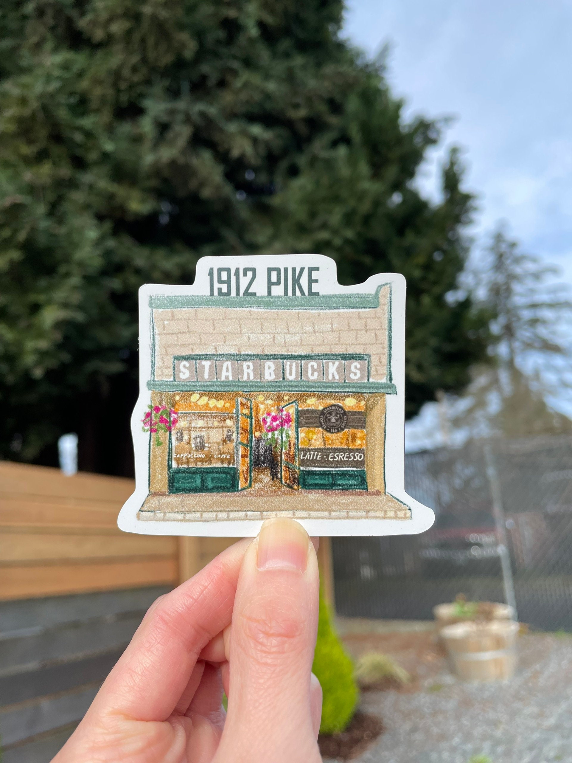 Starbucks Sticker Starbuck Sticker 1912 Pike Starbucks Sticker/original ...