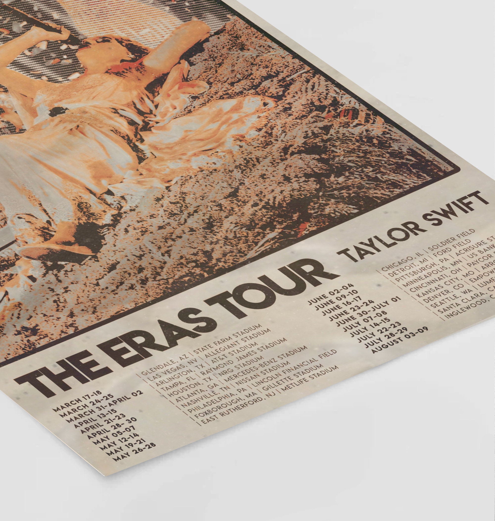 Taylor Eras Tour Poster, Taylor Vintage 2023 Concert Poster sold by ...