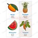 32 English-thai Fruits Flashcards, Learning Thai, Flashcards Pdf ...
