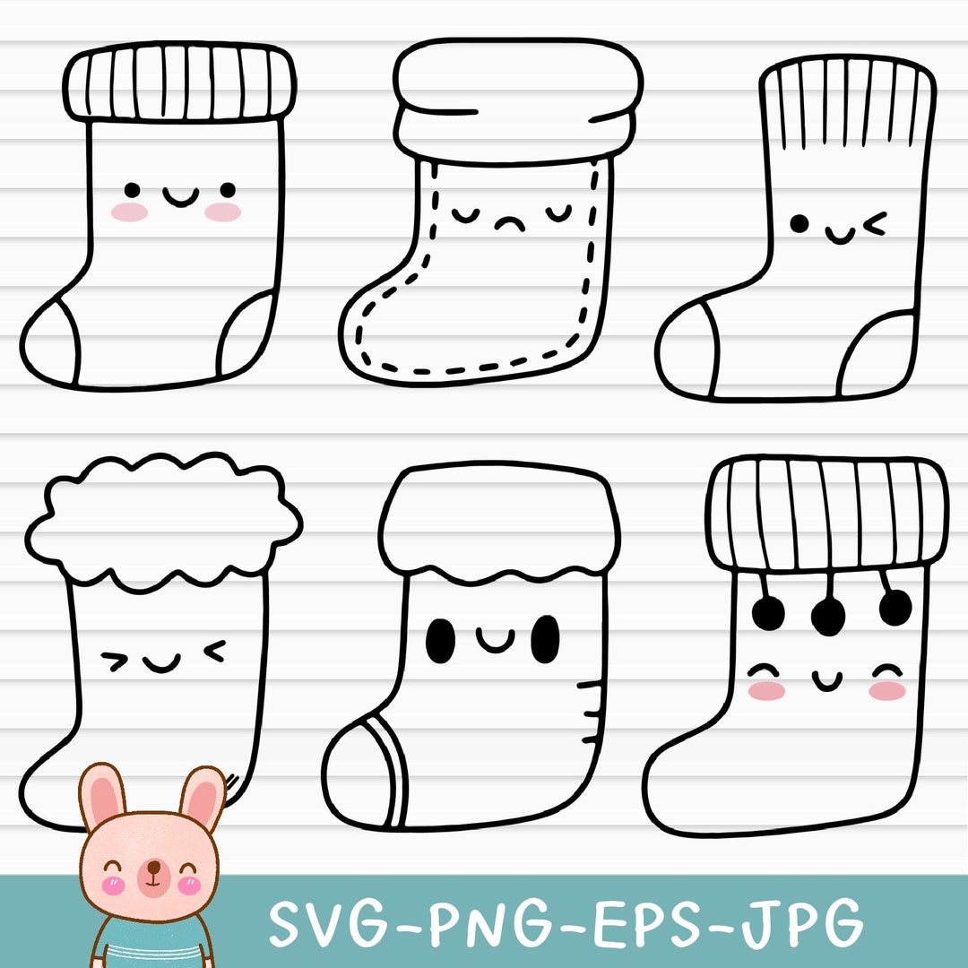 6 Socks Silhouette, Warm Feet, Socks Clipart SVG, Sock Designs, Digital ...
