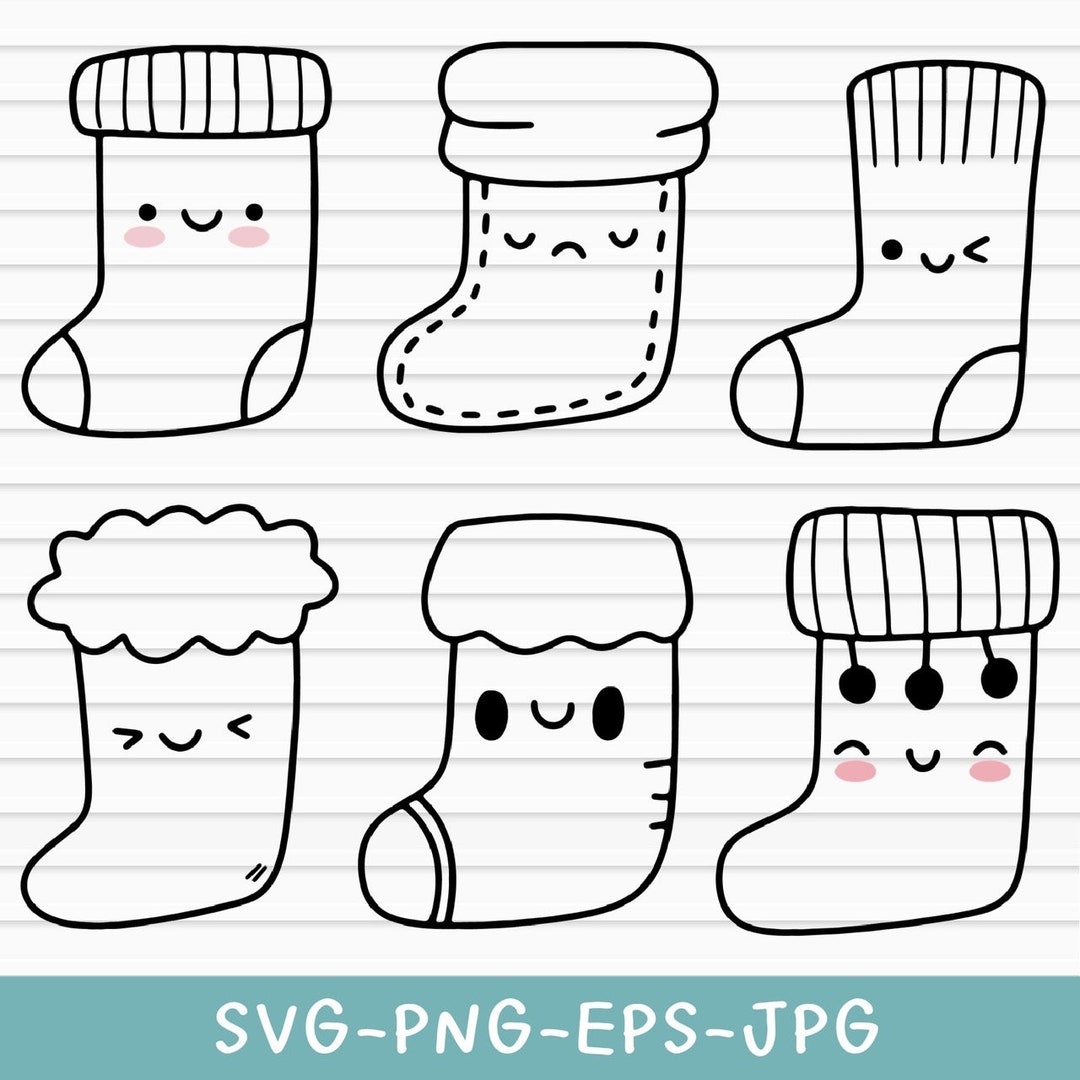 6 Socks Silhouette, Warm Feet, Socks Clipart SVG, Sock Designs, Digital ...