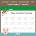 Thai Number Tracing Worksheet, Printable PDF, Instant Download ...