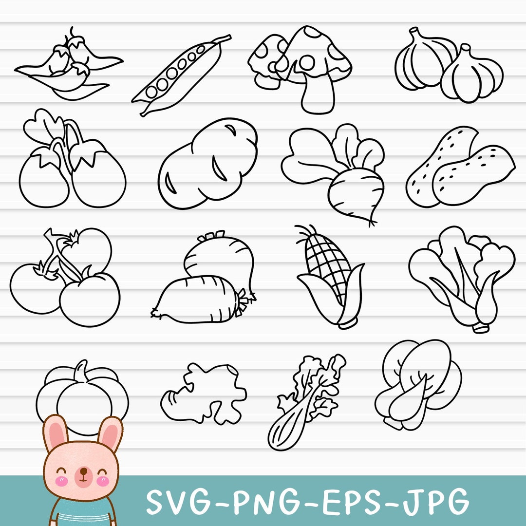 20 Vegetables SVG, Vegetables Graphics, Vegetables PNG, Vegetables ...