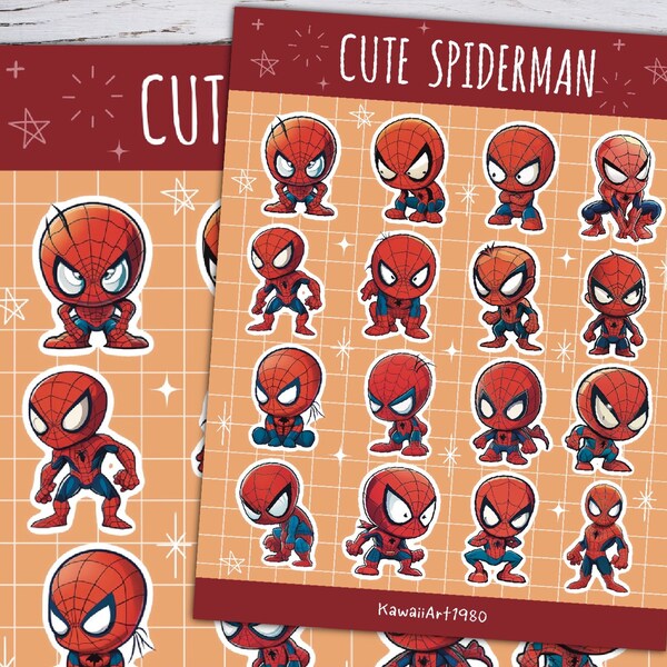 Spiderman Stickers - Etsy