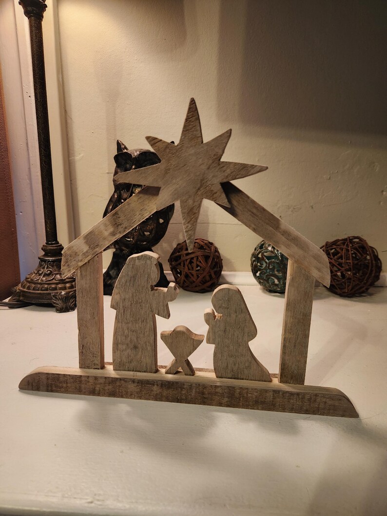 Rustic Wood Nativity Scene - Etsy