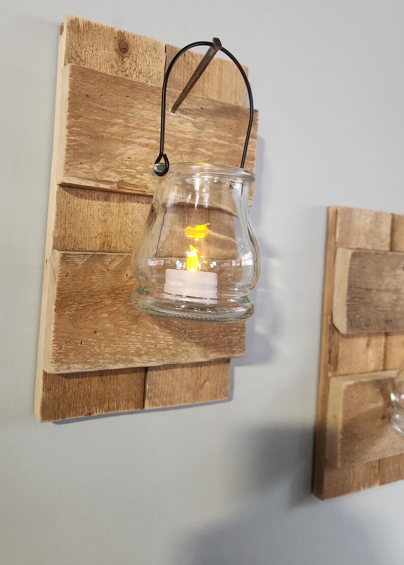 Mason Jar Candle Holder, Country Decor, Sconces, Rustic Home Decor, Lantern Shelf, Mason Jar ...