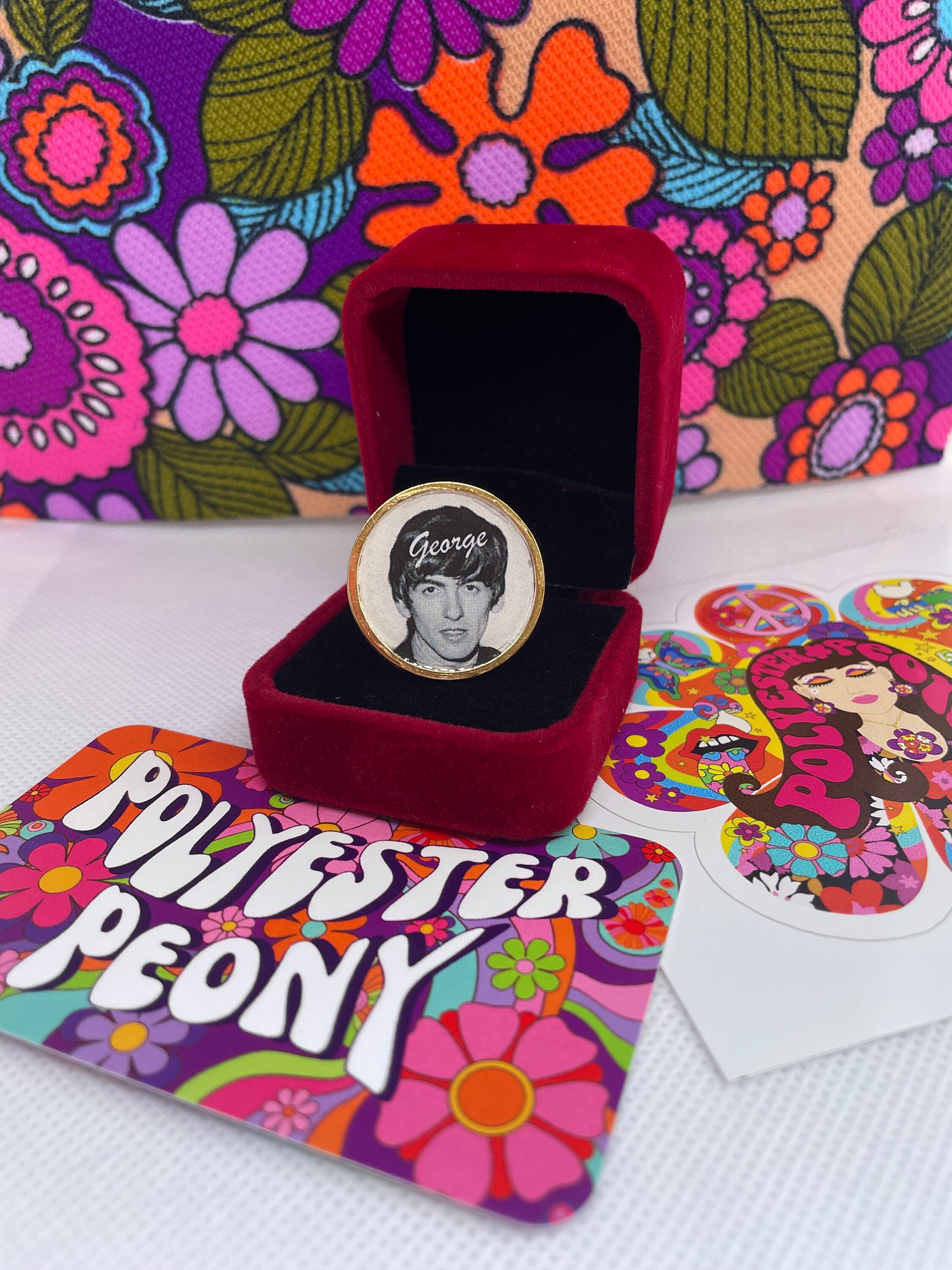 BEATLES RING George Harrison gold - Etsy