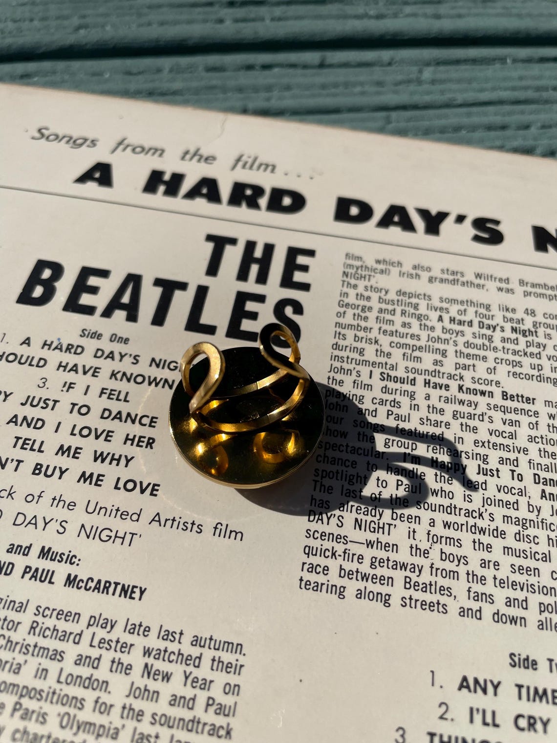 BEATLES RING - John Lennon (gold) - Etsy