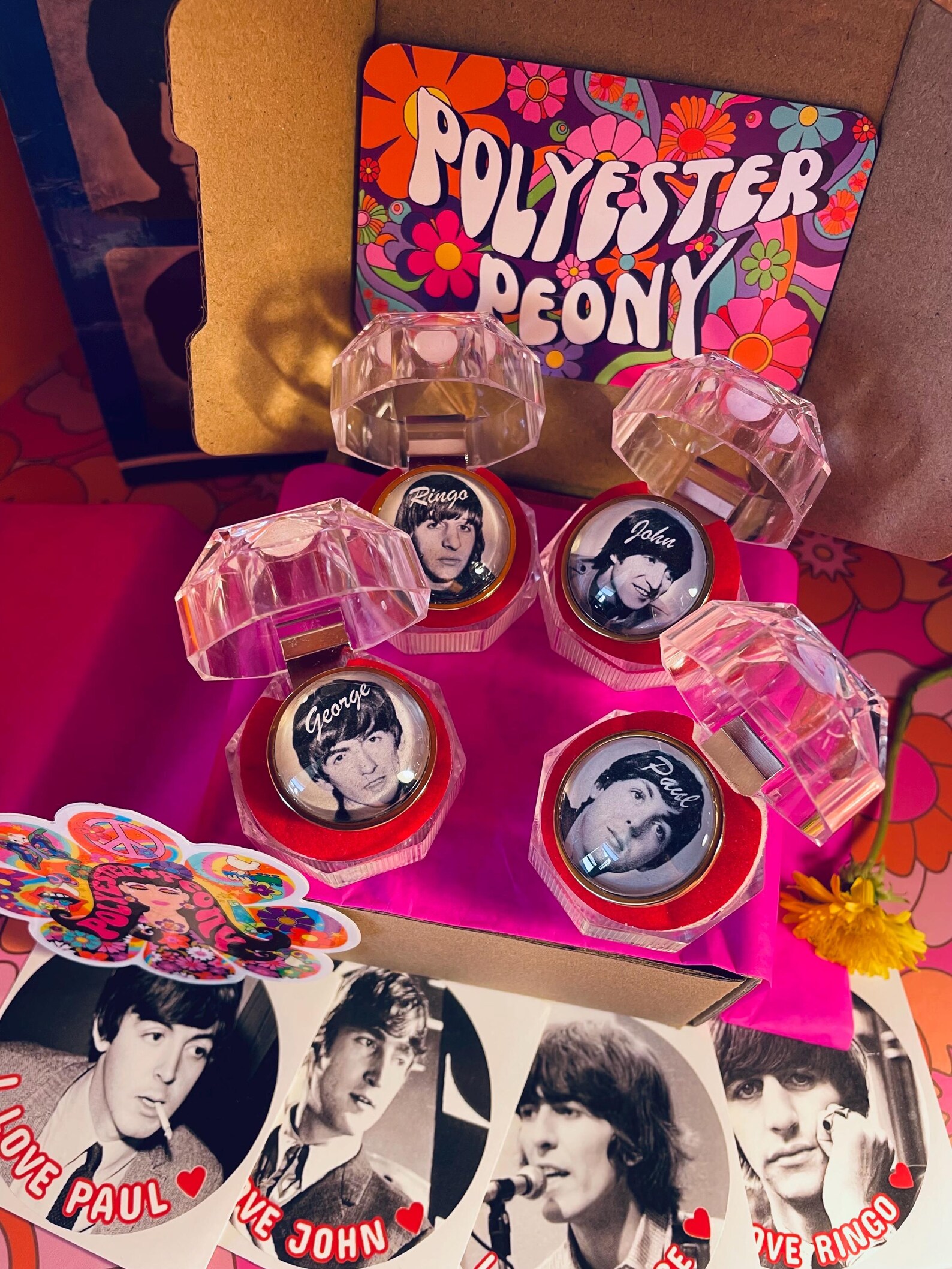 BEATLES RING - John Lennon (gold) - Etsy