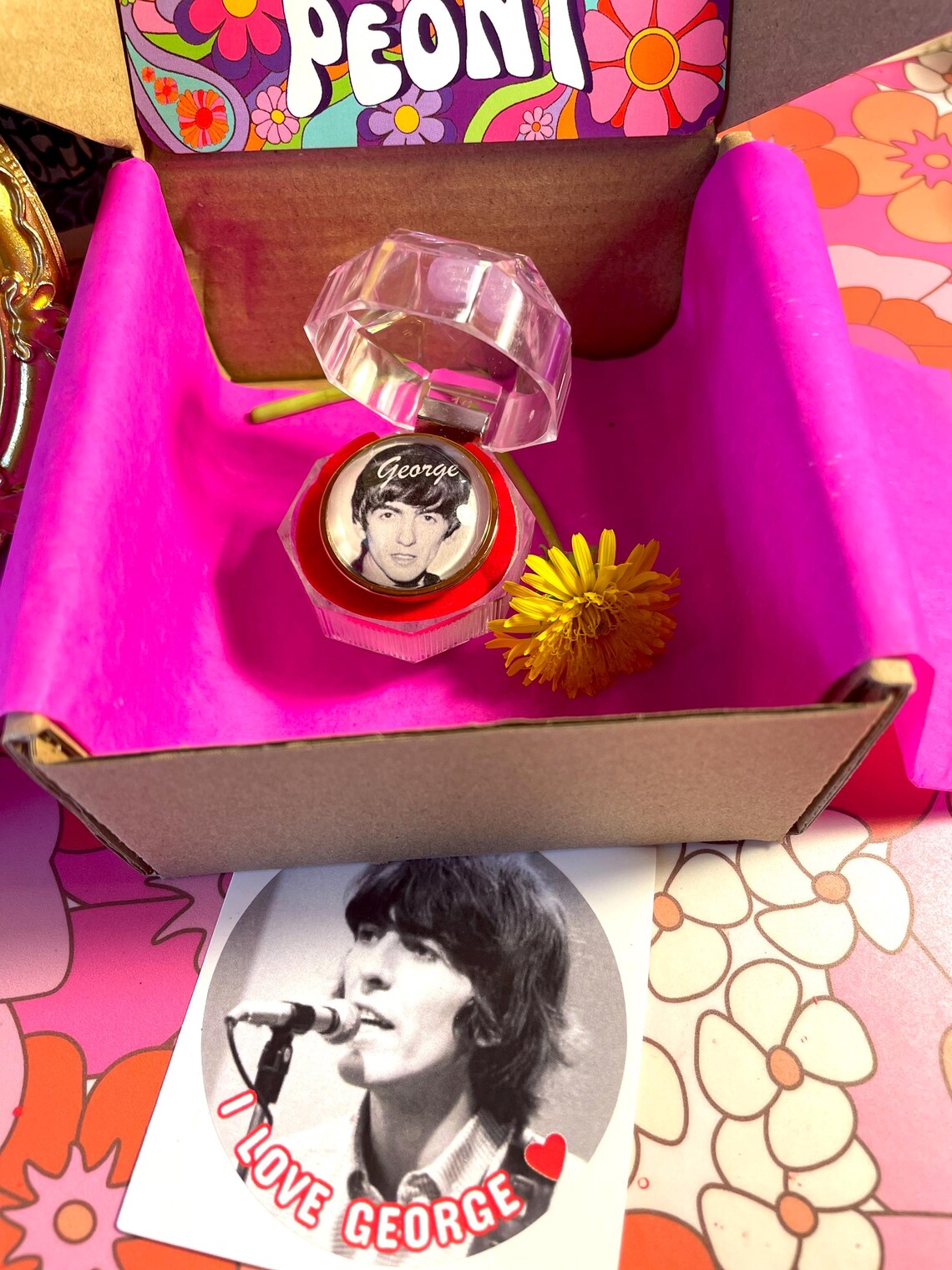 BEATLES RING - George Harrison (gold) - Etsy UK