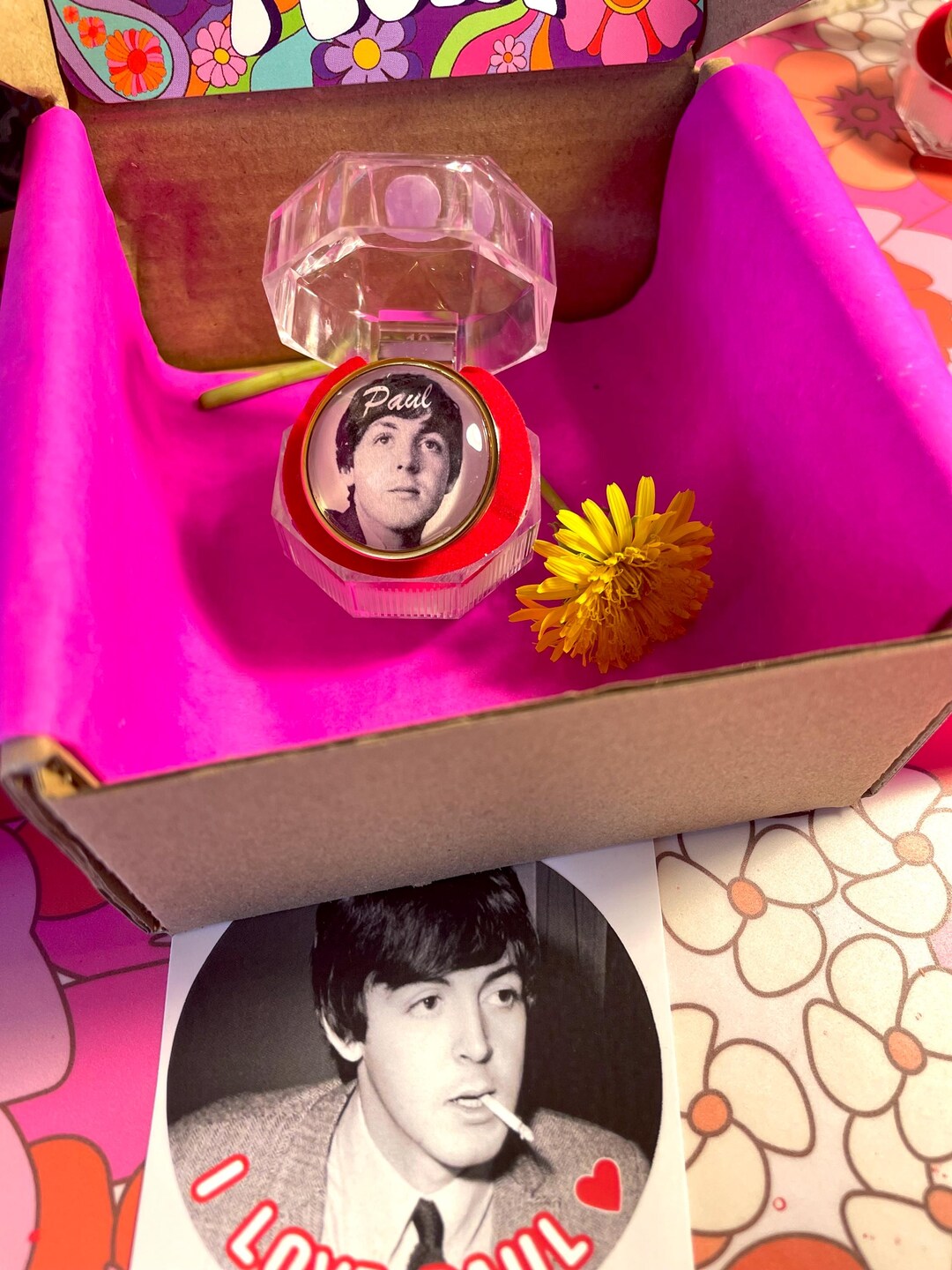 BEATLES RING - Paul Mccartney (gold) - Etsy