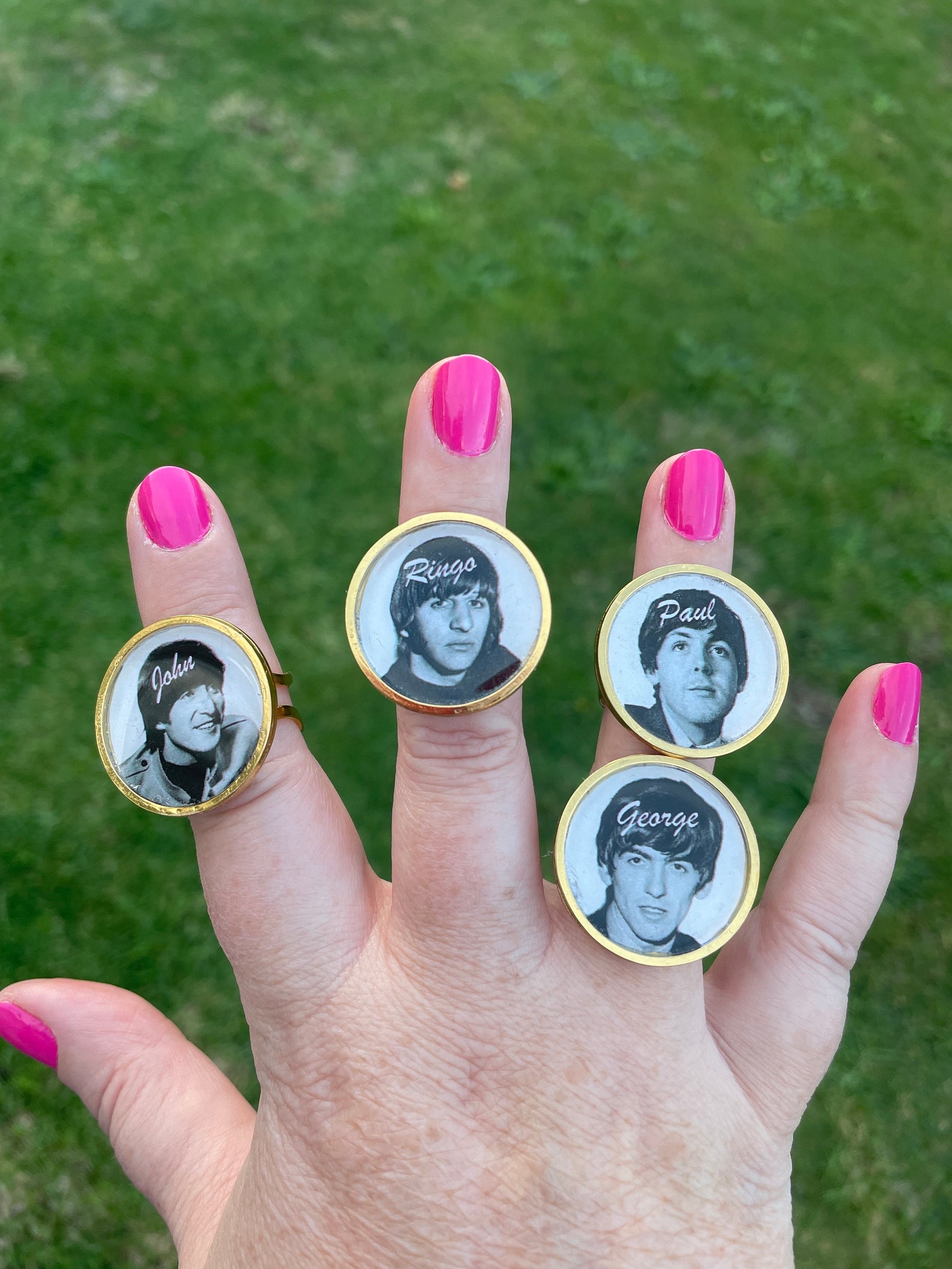 BEATLES RING George Harrison gold - Etsy