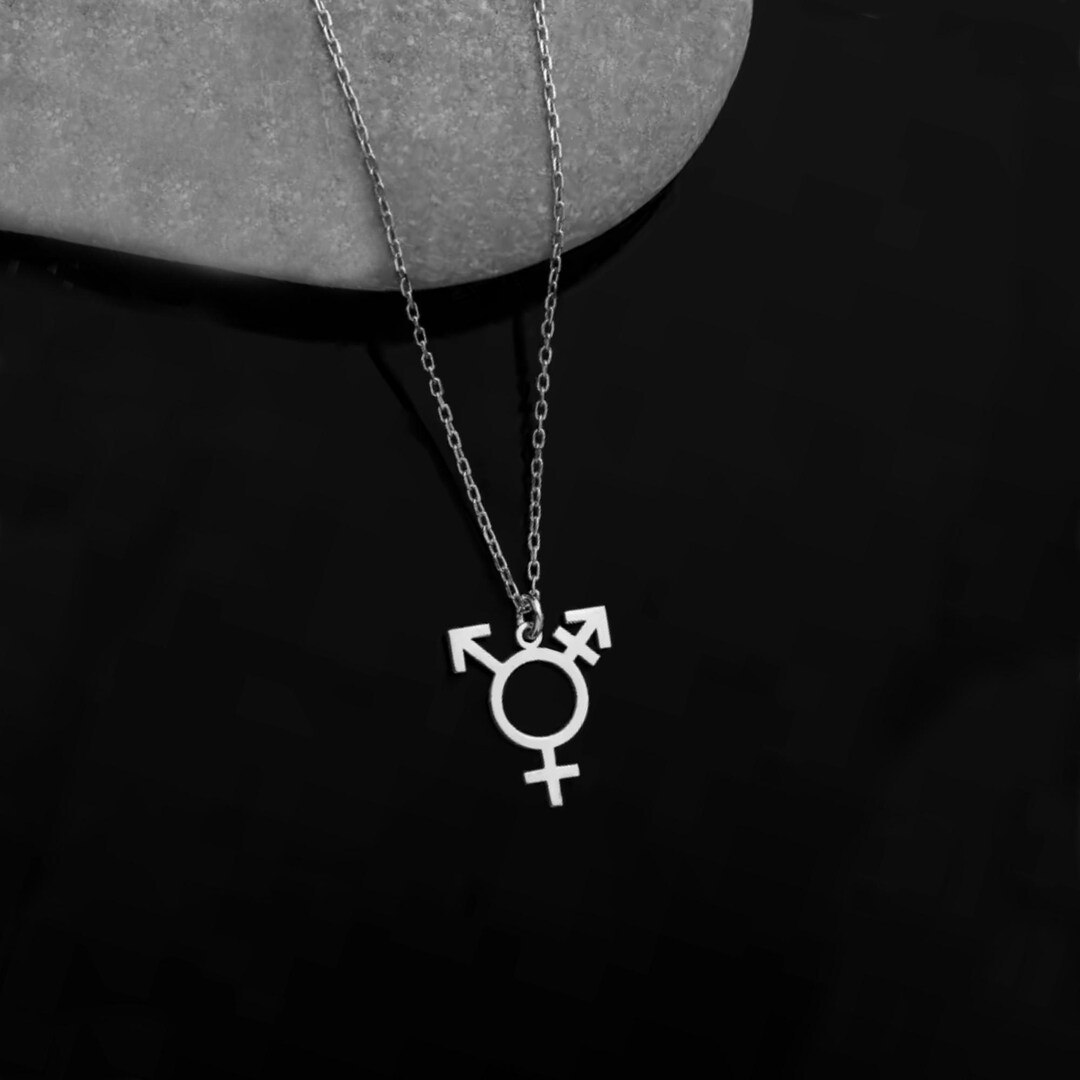Transgender Symbol Pendant Necklace Valentines Day Gift for Them ...