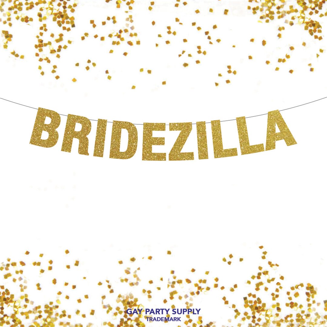 Bridezilla Banner, Bachelorette Banner, Bride Gift, Glitter Banner ...