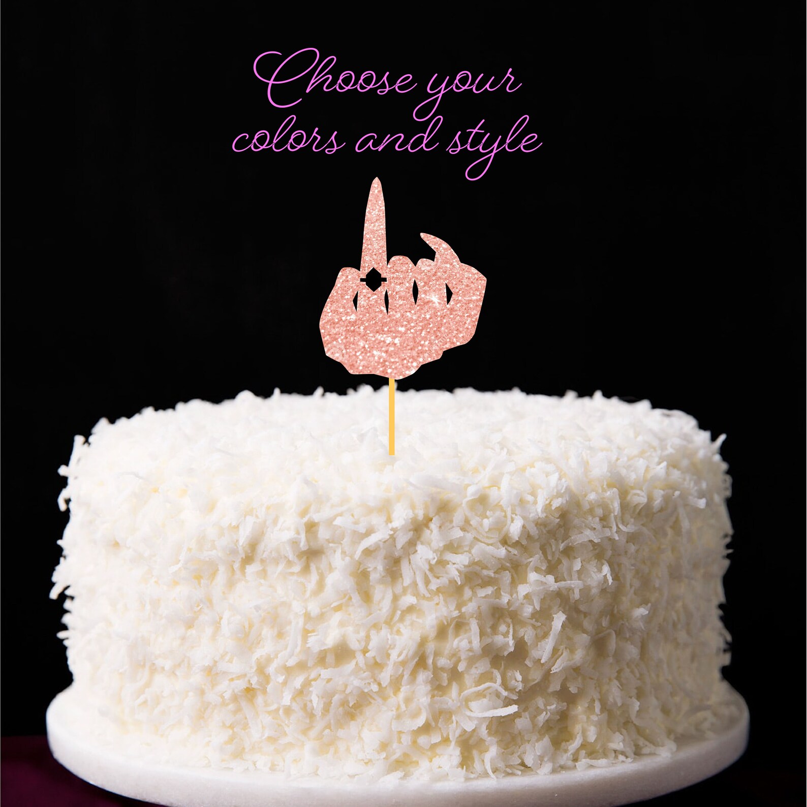 Ring Finger Cake Topper, Bachelorette Party Banner, Bride or Die ...