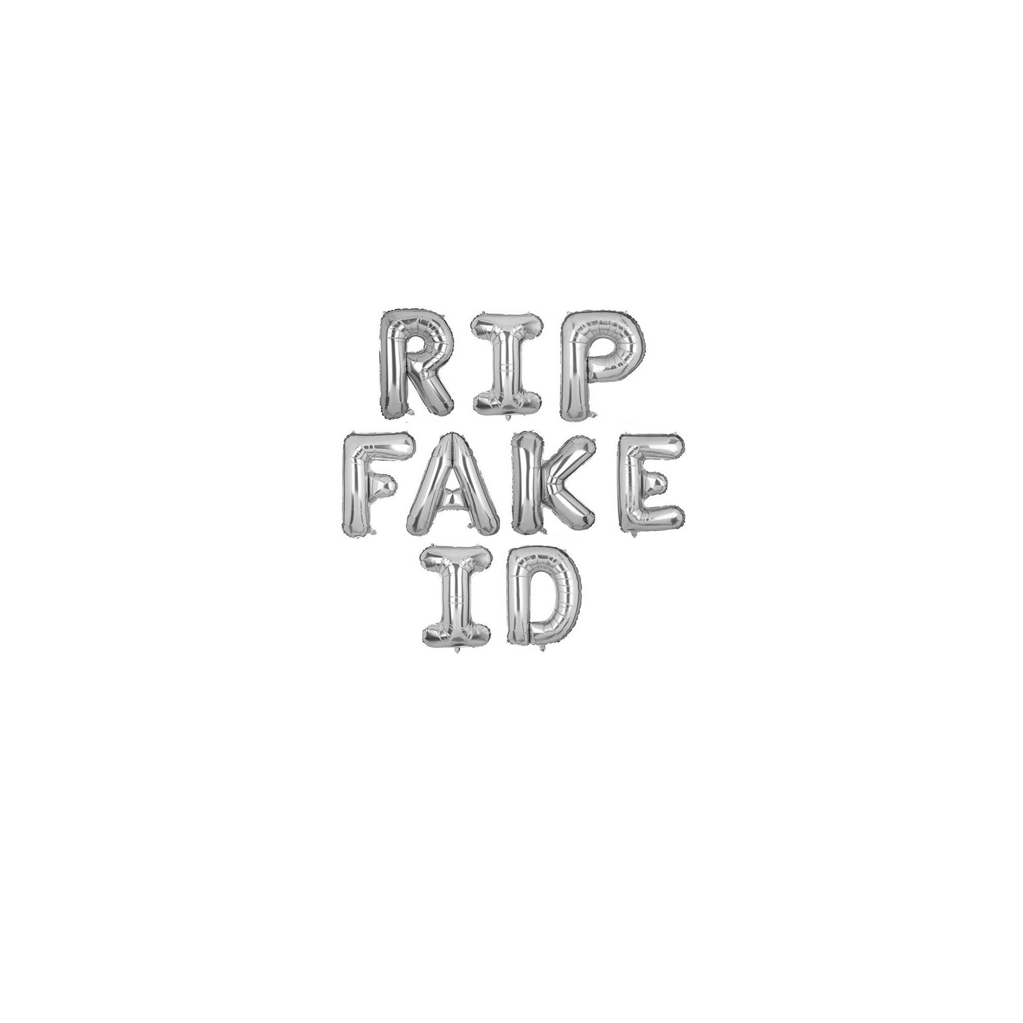 RIP FAKE ID Balloons 21st Birthday Party Finally 21 Banner - Etsy.de