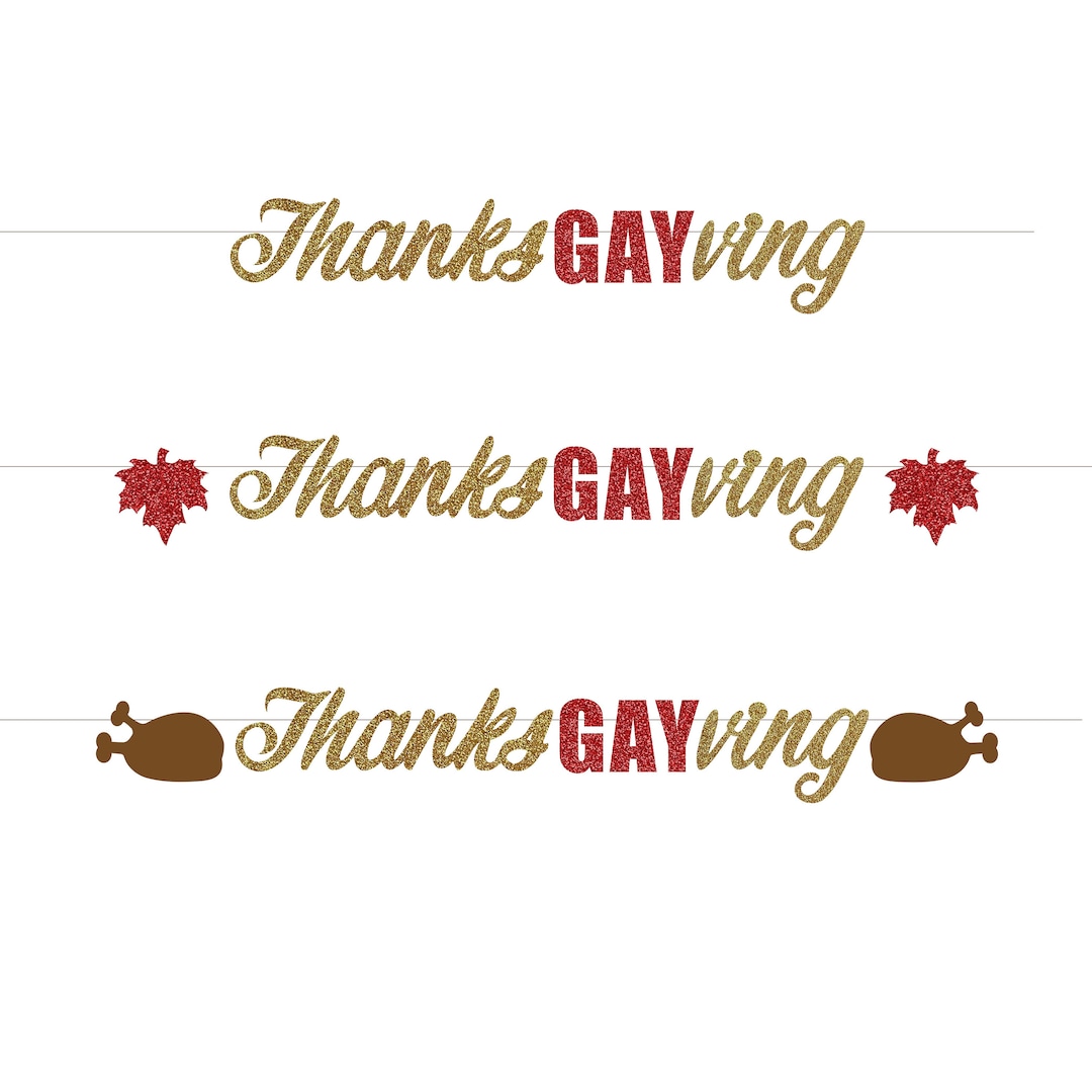 LGBTQ Thanksgiving Decorations, Friendsgiving Banner Decor ...