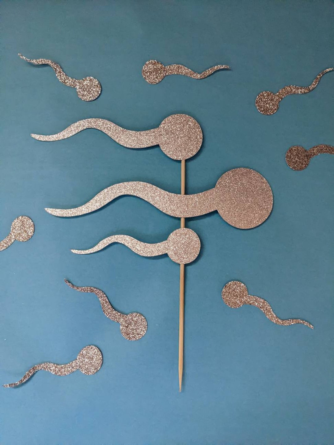 Sperm Cake Topper, Baby Shower or Gender Reveal, IVF Fertility Funny ...