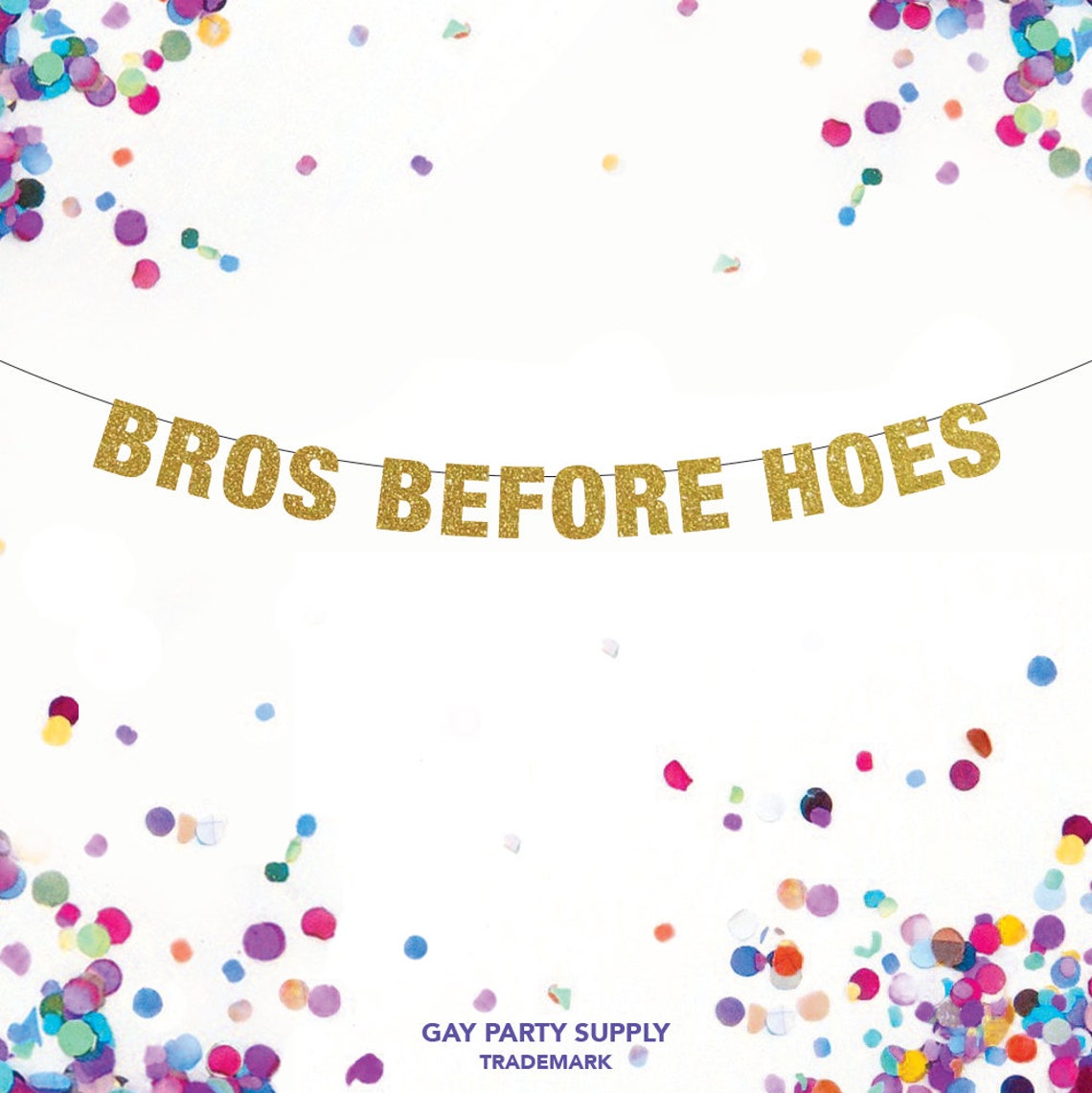 Bros Before Hoes Banner Bachelor Party Parks and Recs - Etsy