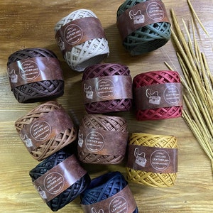 Eco Leather T-shirt Yarn for Bags and Purses - Vegan Friendly - 180 Gr ...