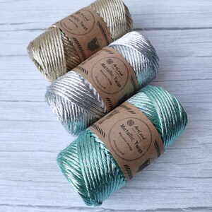Metallic Macrame Twist - 3 Mm Shiny Lurex Macrame Cord - 200 Gr 55 ...
