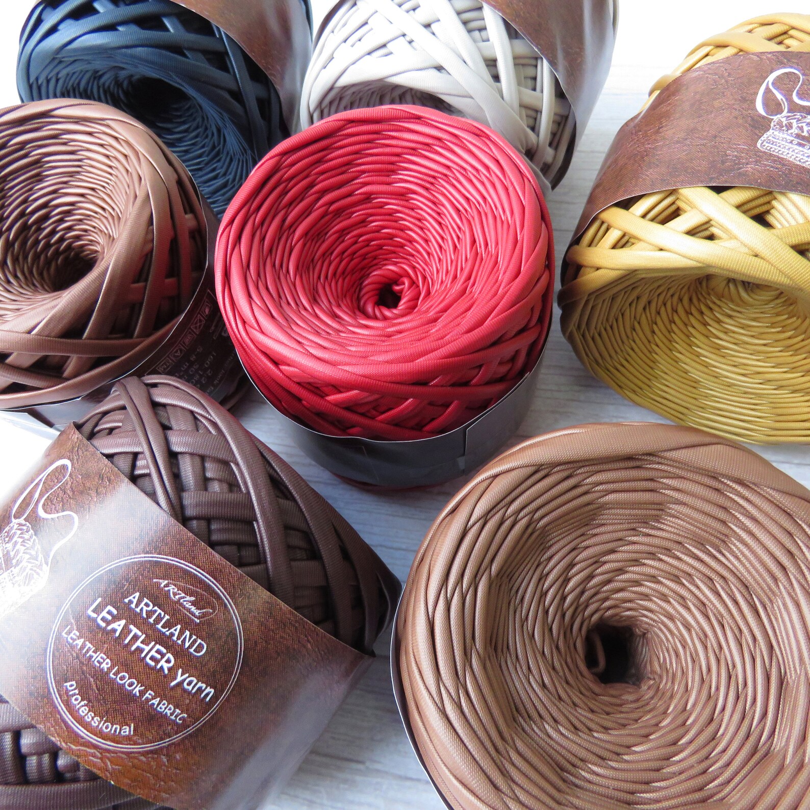 Eco Leather T-shirt Yarn for Bags and Purses Vegan Friendly - Etsy