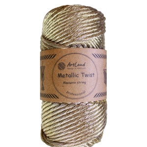 Metallic Macrame Twist - 3 Mm Shiny Lurex Macrame Cord - 200 Gr 55 ...