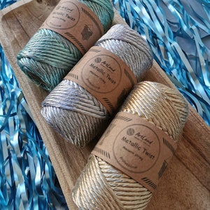 Metallic Macrame Twist - 3 Mm Shiny Lurex Macrame Cord - 200 Gr 55 ...