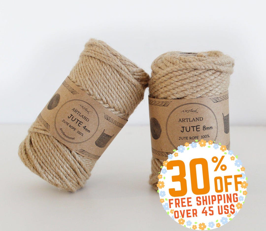 6 Mm Jute Rope, Natural Jute String 3 Plys | Sisal / Jute Cord 250 Gr ...