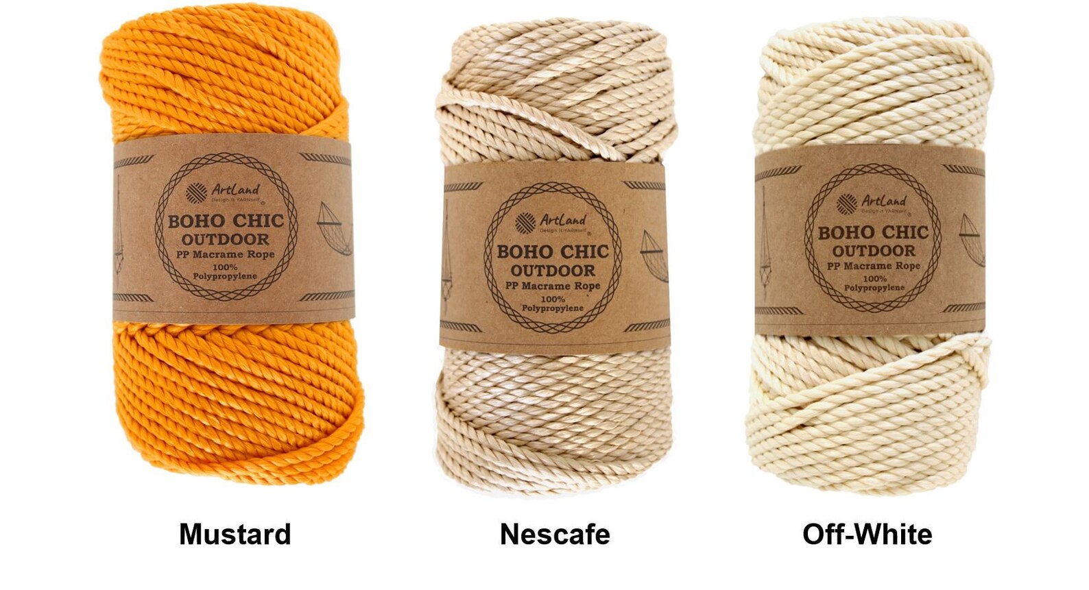 Macrame Polypropylene Boho Chic OUTDOOR 4 Mm PP 3 Ply Twisted Macrame ...