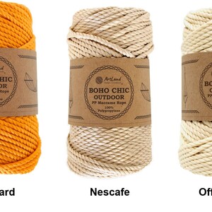 Macrame Polypropylene Boho Chic OUTDOOR - 4 Mm PP 3 Ply Twisted Macrame ...