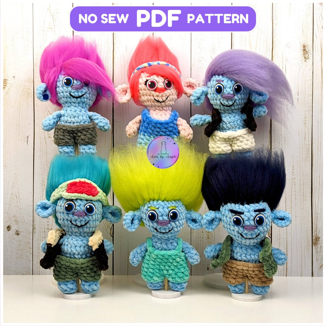 No Sew Crochet PATTERN - Band of Goblins (6 Patterns) - Etsy