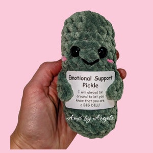 Crochet PATTERN No-sew Emotional Support Pickle - Etsy