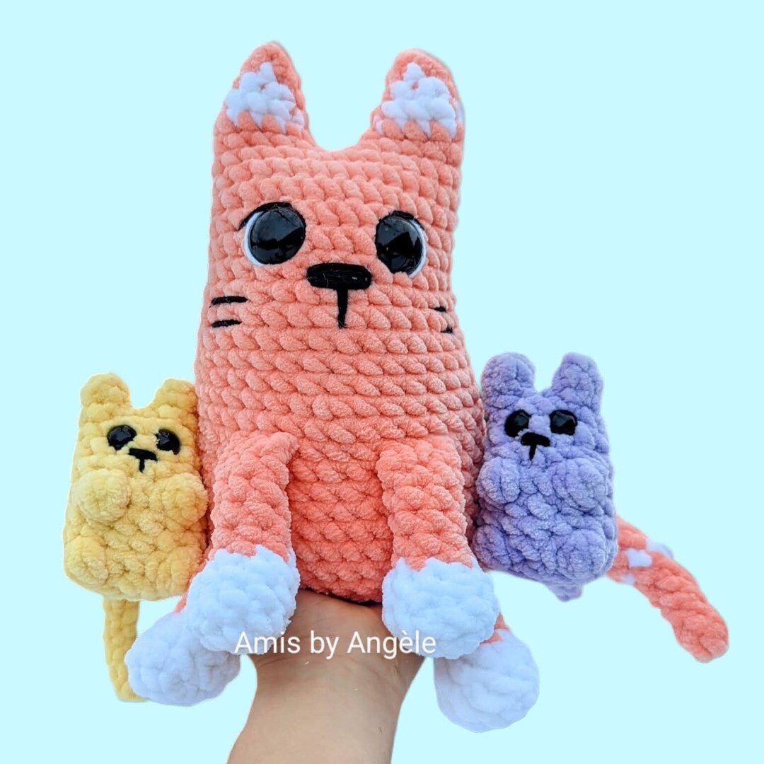 No-sew Crochet PATTERN Chloe and the Kittens kittens Fit - Etsy