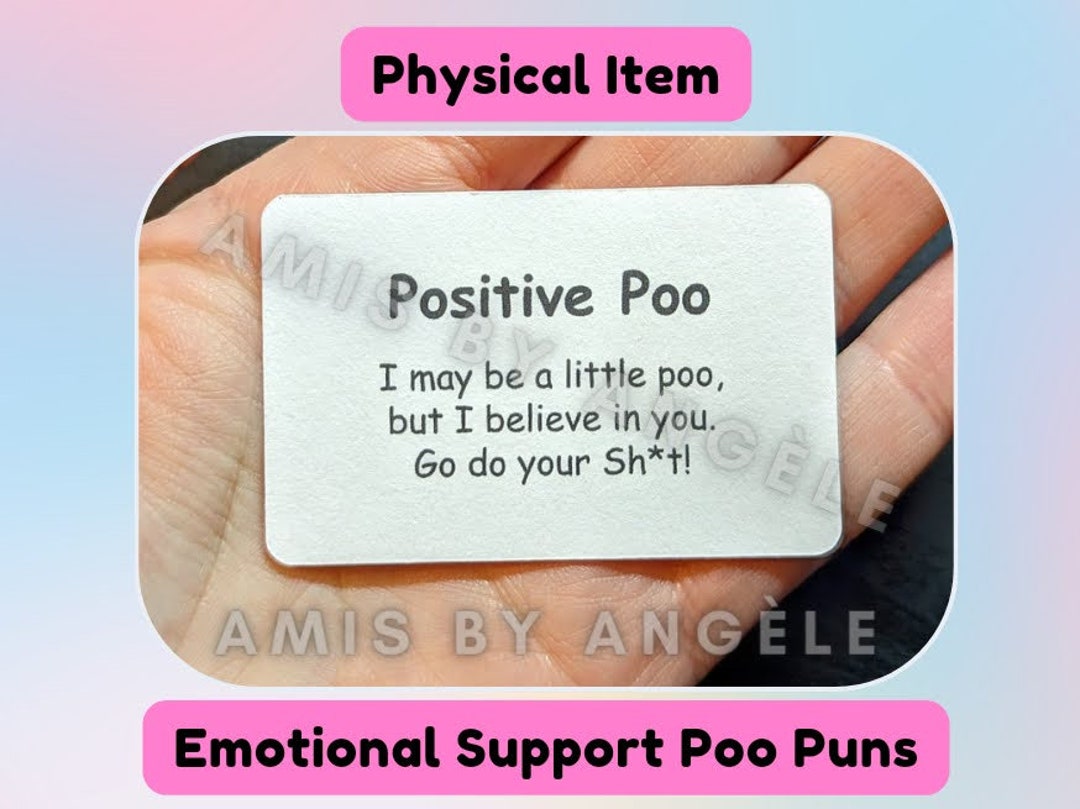 PHYSICAL 10 Signs Emotional Support Poo Puns physical Item - Etsy
