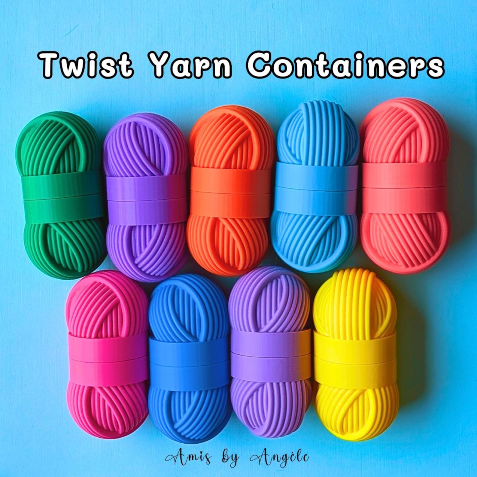 Yarn Skein Container - 3D Printed - Twistable Stitch Marker Notions ...