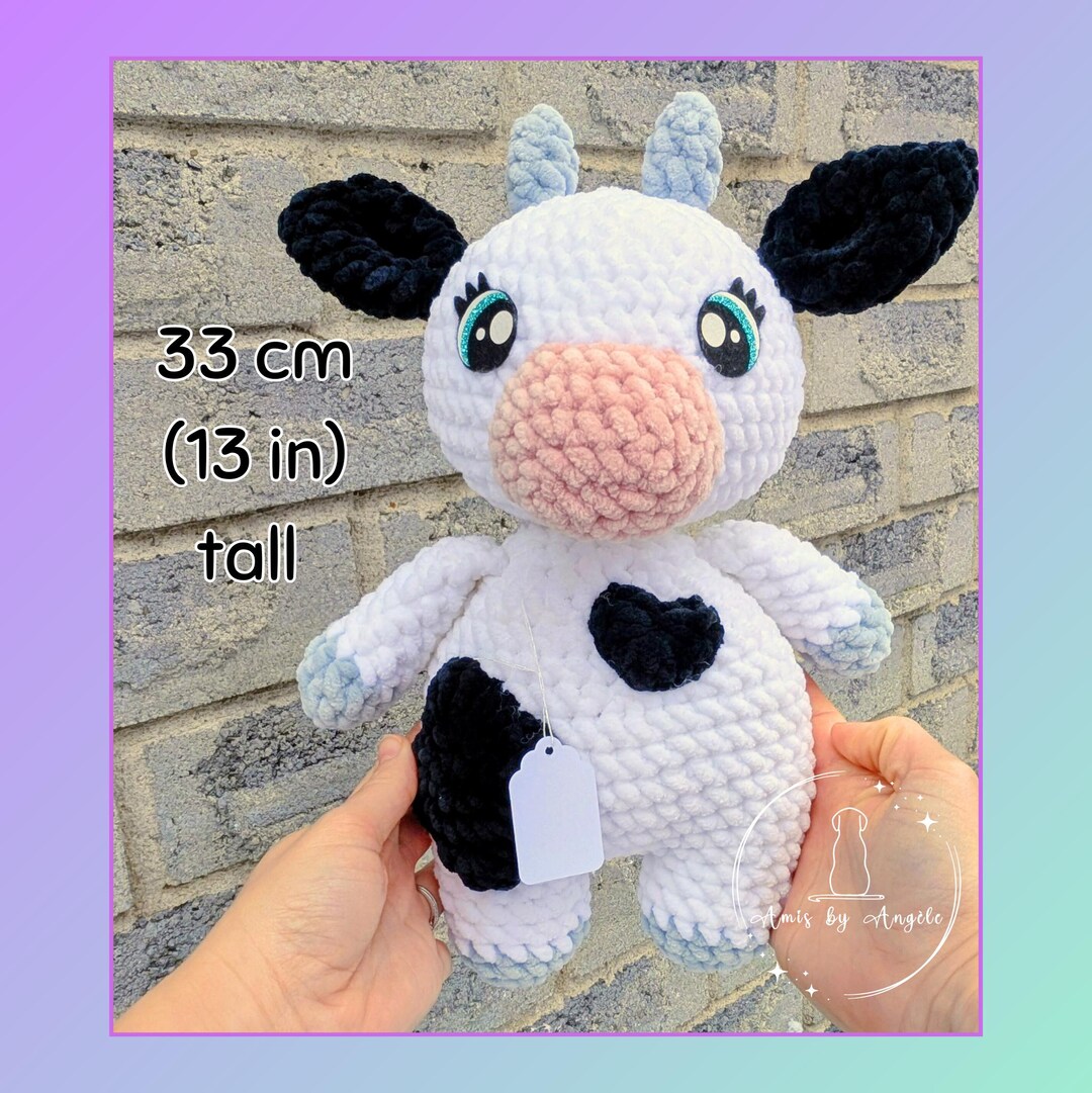 Moomoo the Cow - Crocheted Stuffed Animal - Crocheted Plushie - Etsy