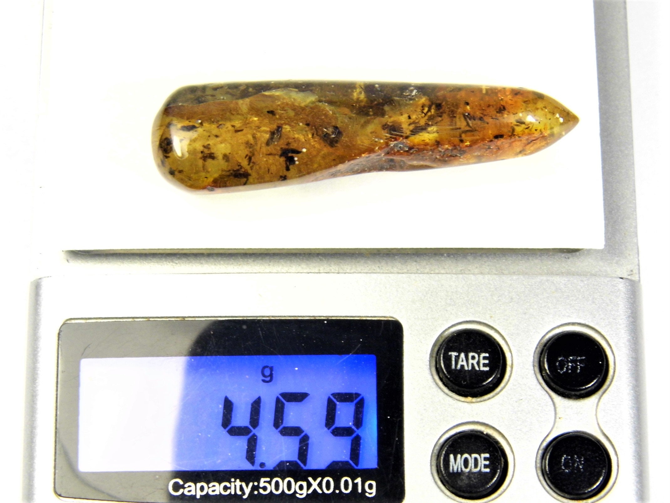 Natural genuine Baltic Amber point 4.5 grams polished honey ...
